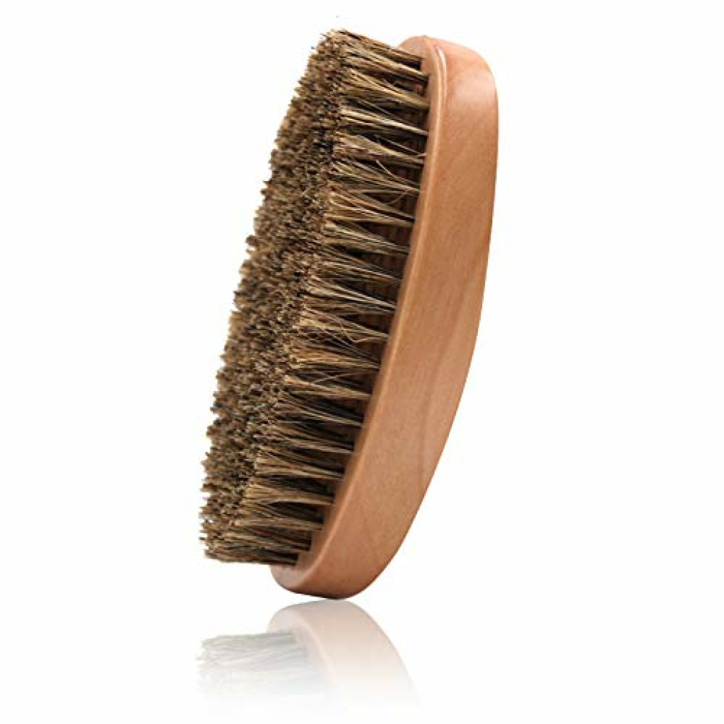 Beard Brush for Men, Pure Boar Bristles Pocket Beard Brush, Handle Made ...