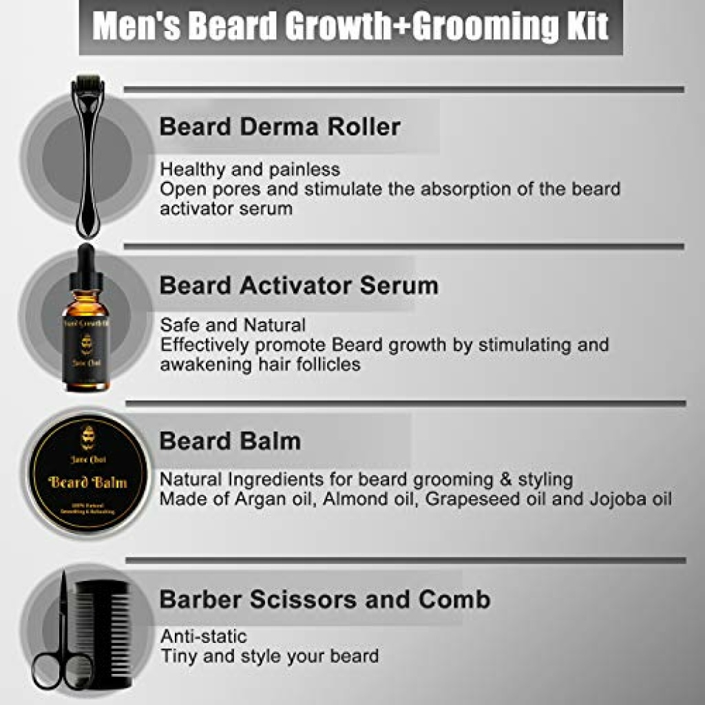 Beard Growth Kit, Beard Grooming Tools for Beard Rapid Growth and ...
