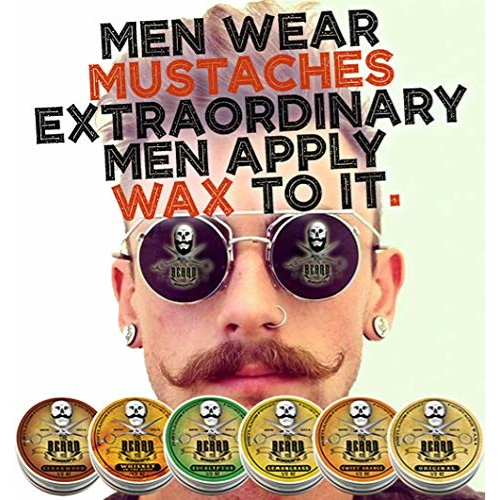 Moustache and Beard Wax Kit (6x15ml), The Beard and The Wonderful Beard ...
