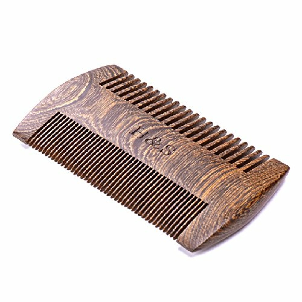 H&S Wooden Beard Comb Anti Static Moustache Pocket Comb - Beard Combs ...