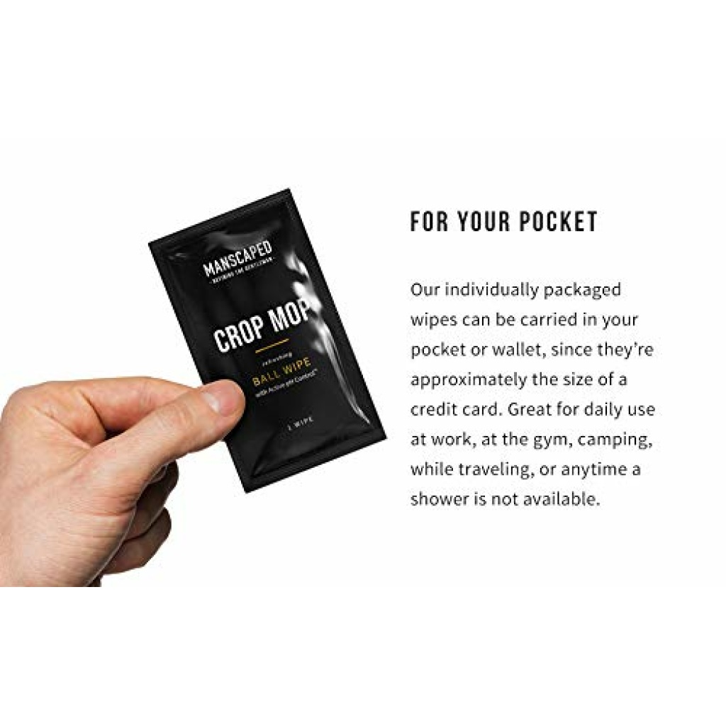 MANSCAPED™ Crop Mop™ On-The-Go Individually Wrapped Ball Wipes, Anti ...