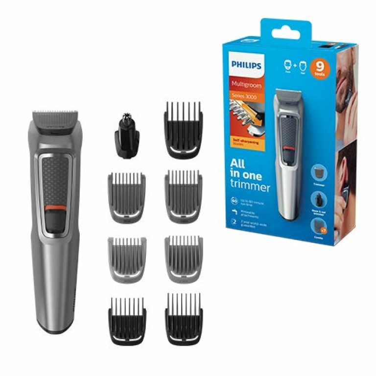 Philips 9-in-1 All-In-One Trimmer, Series 3000 Grooming Kit for Beard ...