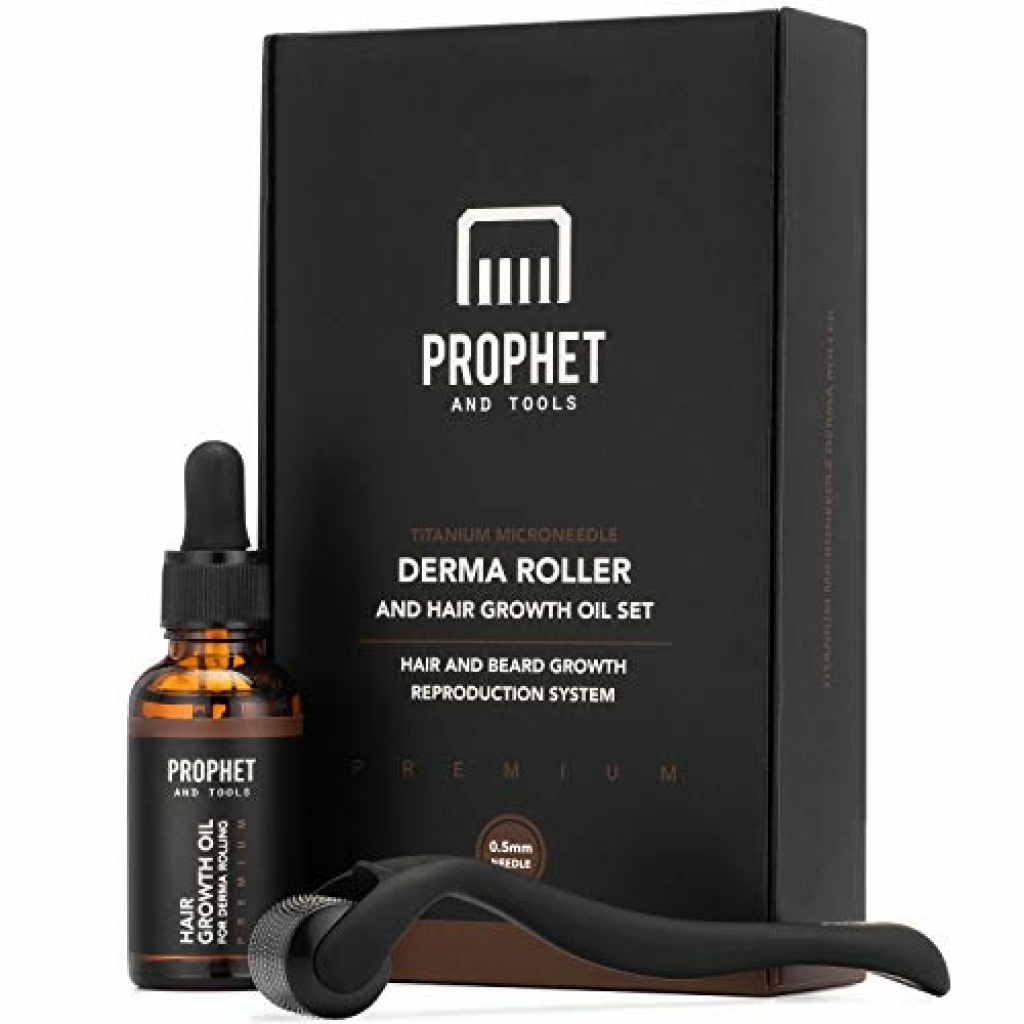 Prophet & Tools Mens Beard Growth Kit - Micro Derma Roller for Hair ...
