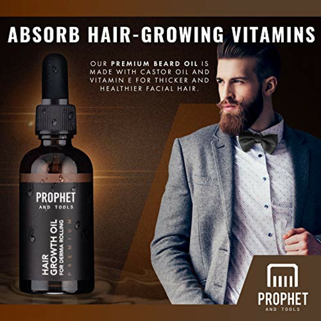 Prophet & Tools Mens Beard Growth Kit - Micro Derma Roller for Hair ...