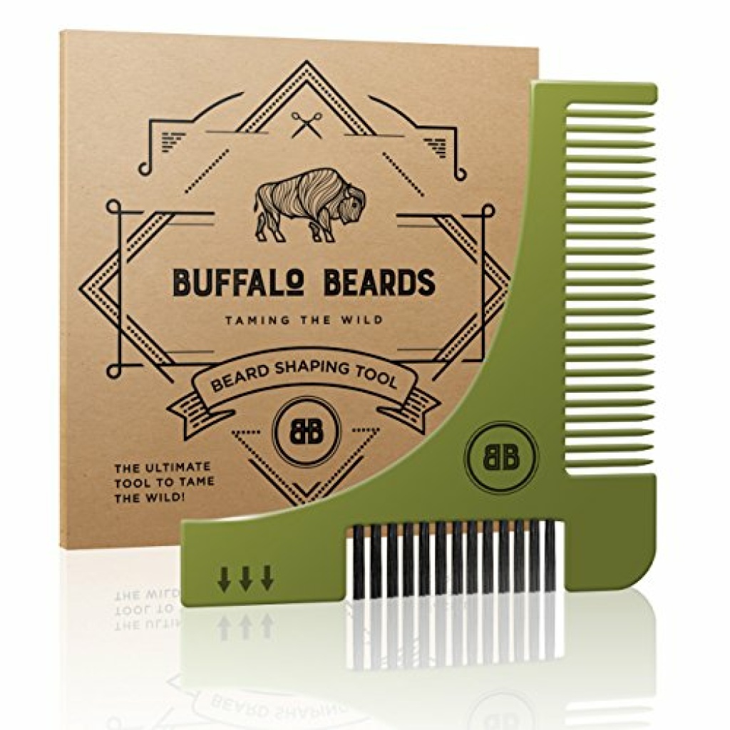 The Best Beard Shaping Stencil Tool from Buffalo Beards Includes Brush ...